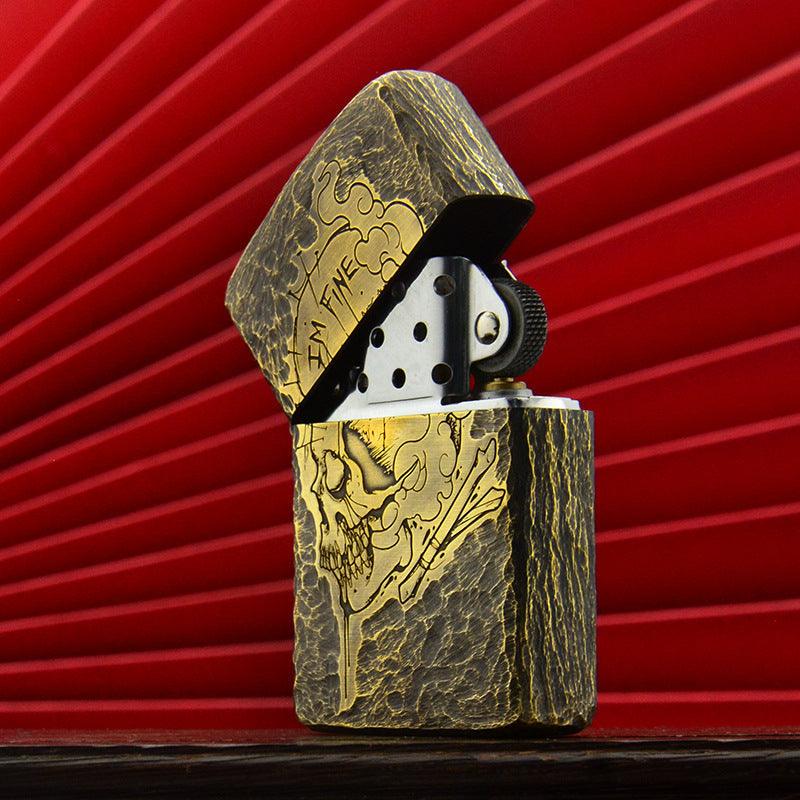 ZORRO Zorro brass side skull kerosene lighter – Gifts for You 'n Me